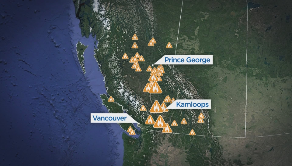 Bc Fires Map Of Vancouver Island Canada